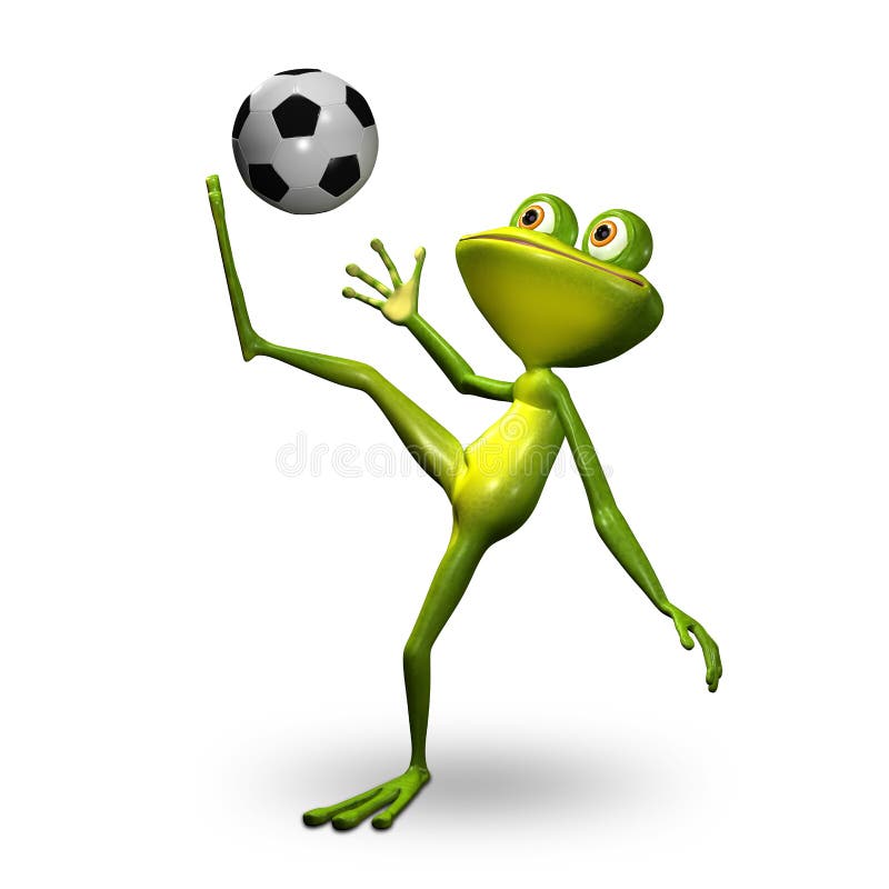 Soccer player frog stock illustration. Illustration of fauna - 40835495