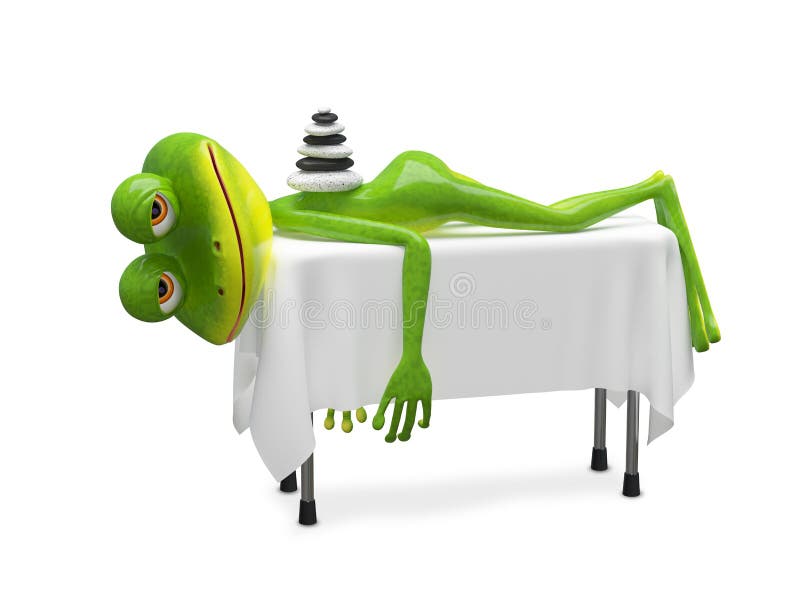 3d Illustration Frog with a Cup of Coffee Stock Image - Illustration of ...