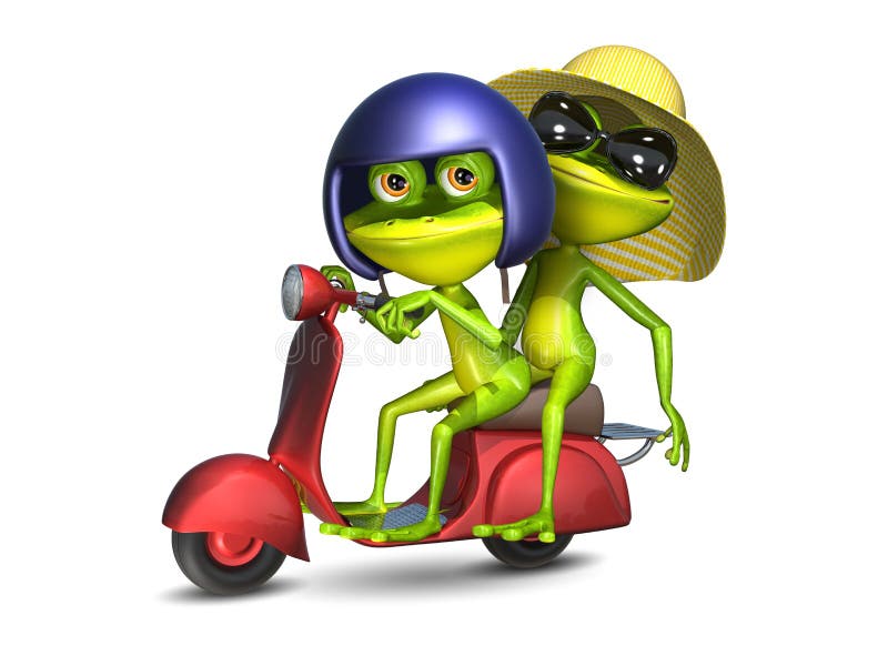 Frog Motorcycle Stock Illustrations – 346 Frog Motorcycle Stock ...