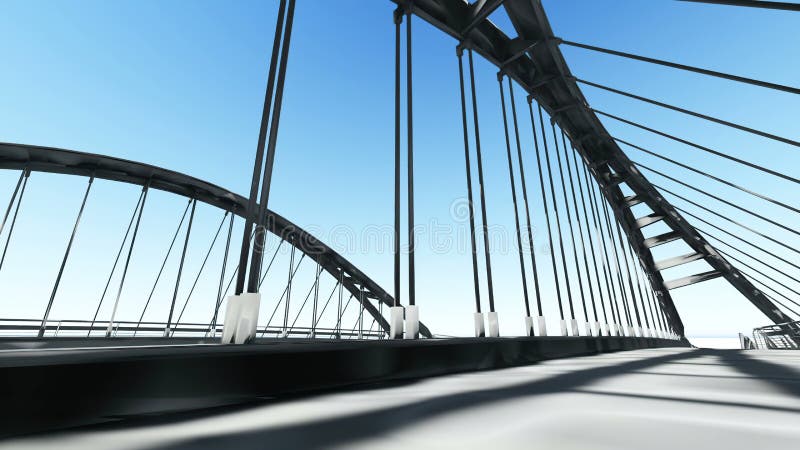 Front view of bridge stock illustration. Illustration of urban - 216580015