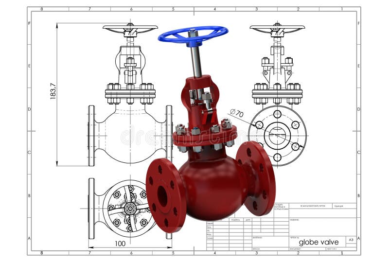 Gate Valve Drawing Stock Illustrations – 97 Gate Valve Drawing Stock ...