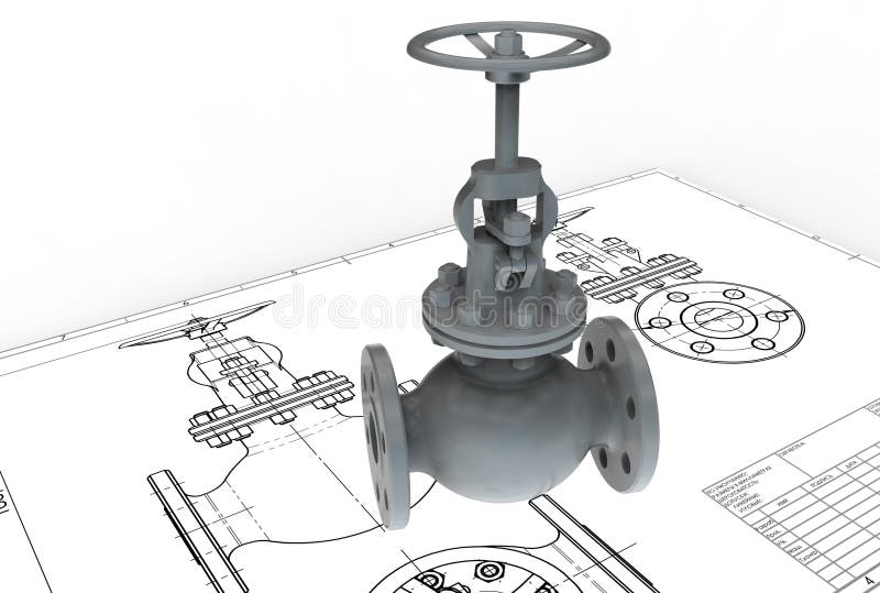 3d Illustration of Gas Valve Stock Illustration - Illustration of ...