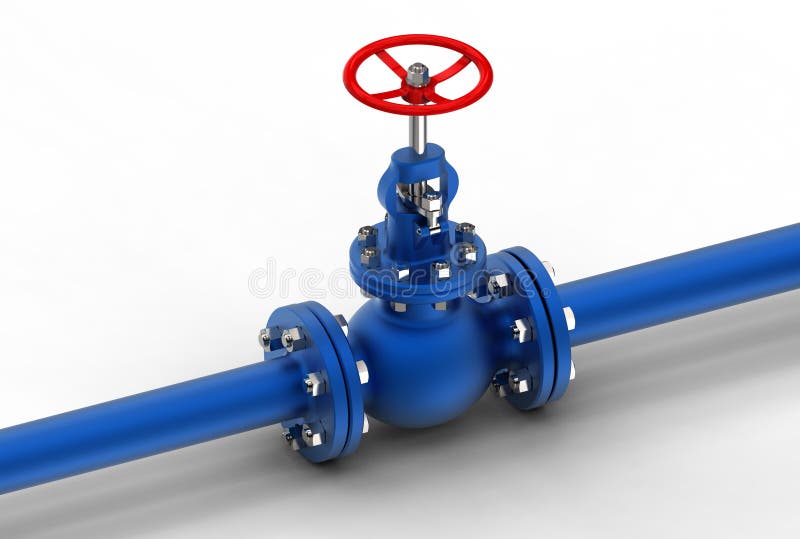 3d Illustration of Gas Valve Stock Illustration - Illustration of ball ...