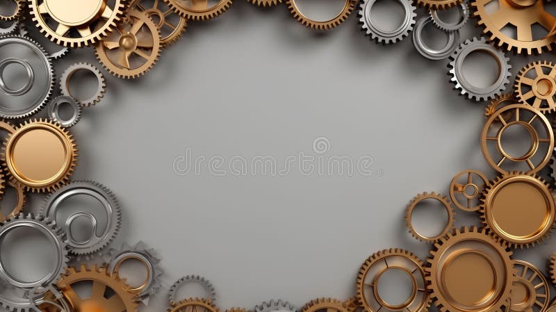 Steampunk Gear Border Stock Illustrations – 140 Steampunk Gear Border ...