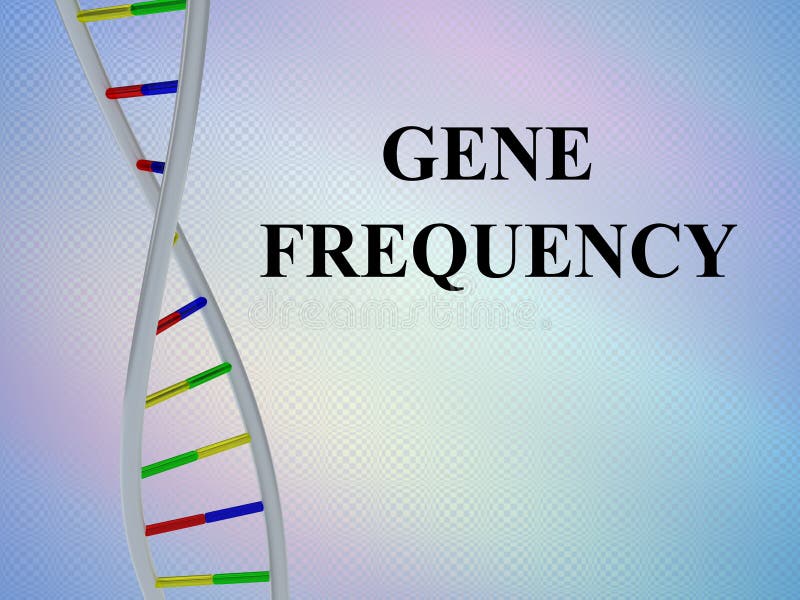 GENE FREQUENCY concept stock illustration. Illustration of frequency ...