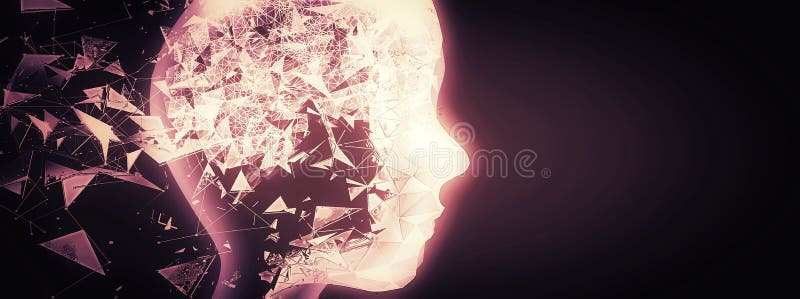 3d Illustration of Geometric Artificial Intelligence Synthesized with ...