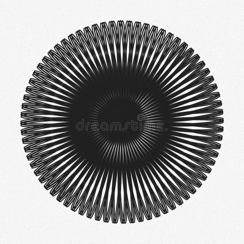 3D Illustration Geometric Circle Shape Pattern Isolated on White ...