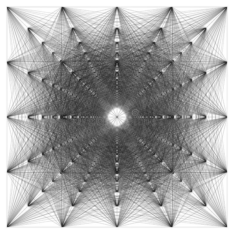 3D Illustration of Geometric Sheme Connection Structure Stock ...