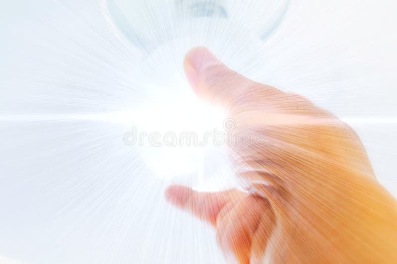 A 3d Illustration of a Gesture of Exchanging a Light Bulb Combined with ...