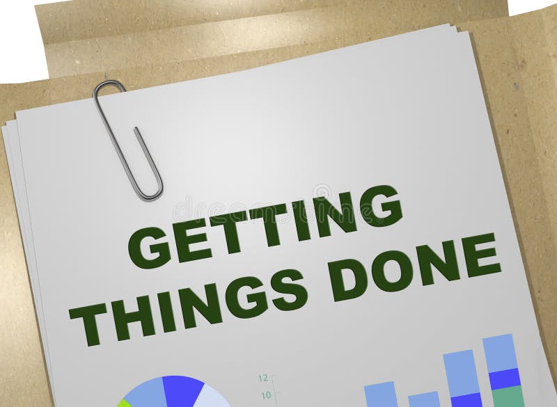 GETTING THINGS DONE Concept Stock Illustration - Illustration of list ...