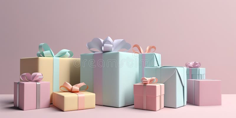 Pastel Colors Gift Boxes Stock Illustrations – 664 Pastel Colors Gift ...