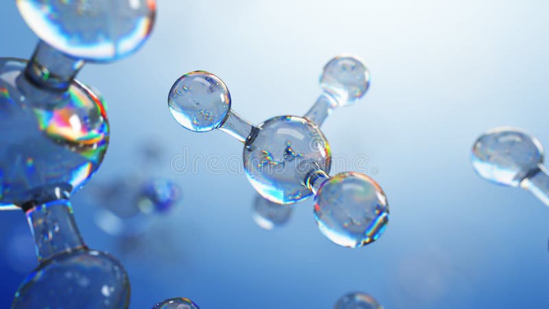 3d Illustration of Glass Molecules. Atoms Connection Concept. Abstract ...