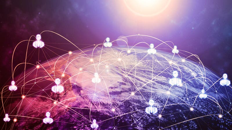3D Illustration Global Modern Creative Communication And Internet ...