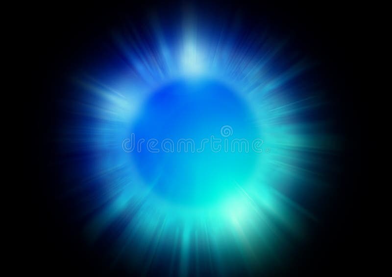 3d Illustration of Glowing Abstract Blue Sphere Stock Illustration ...