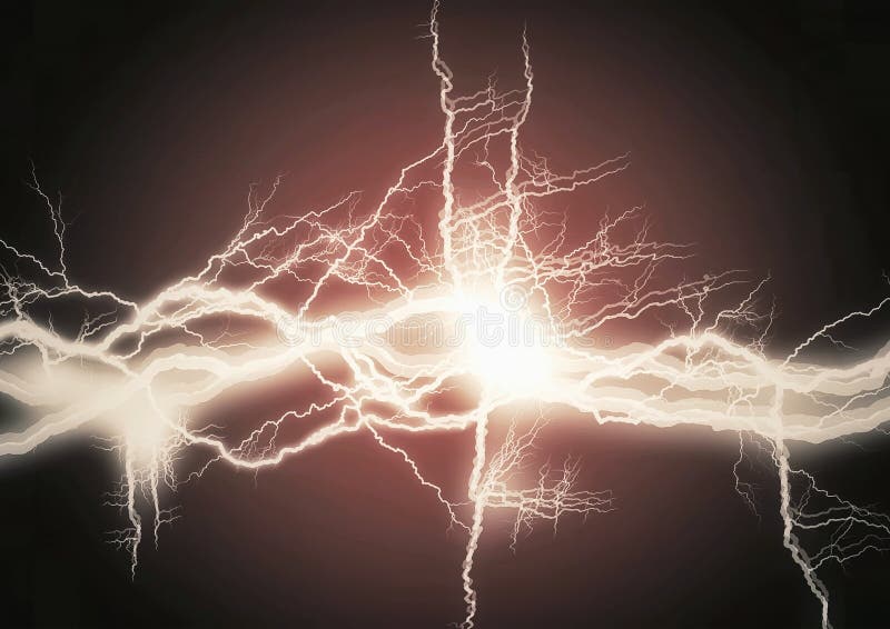 3d Illustration of Glowing Abstract Lightning Stock Illustration ...