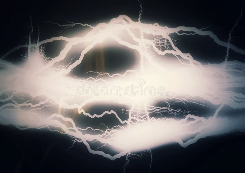 3d Illustration of Glowing Abstract Lightning Stock Illustration ...