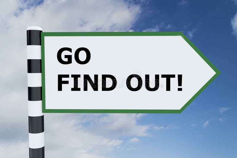 GO FIND OUT! concept stock illustration. Illustration of pattern ...