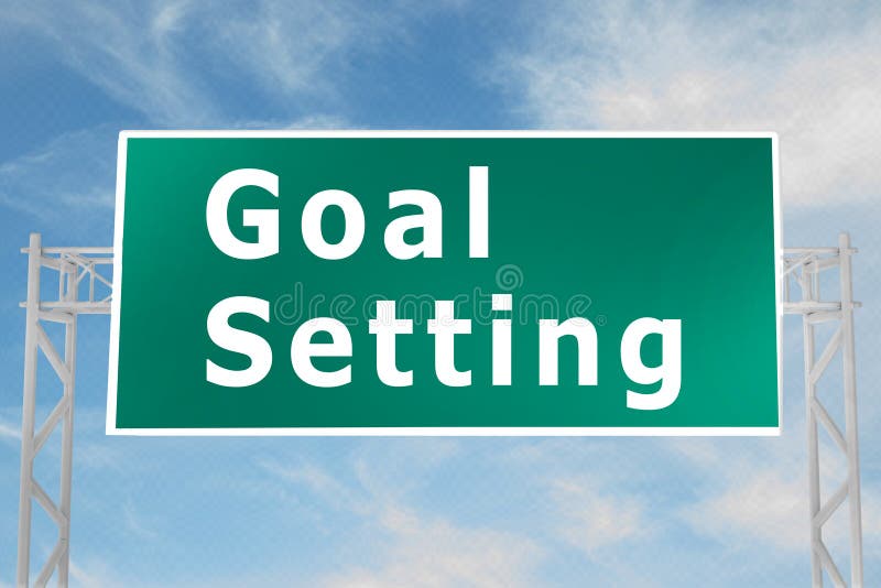 Goal Setting concept stock illustration. Illustration of reminder ...