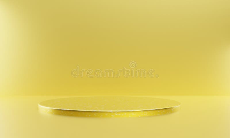 Golden Circle Podium and Empty Space. Background Copy Space Stock ...