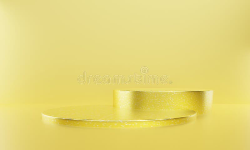 Golden Circle Podium and Empty Space. Background Copy Space Stock ...