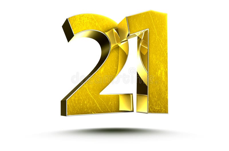 Gold Number 21 Stock Illustrations – 387 Gold Number 21 Stock ...