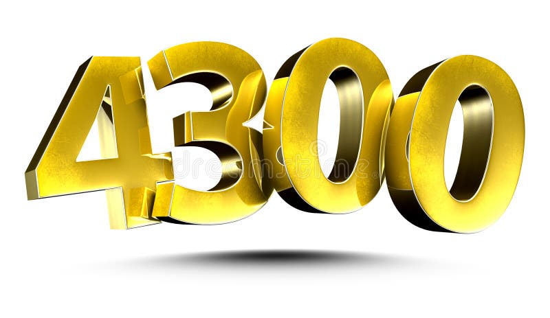 Number 4300 3d. stock illustration. Illustration of business - 190124636