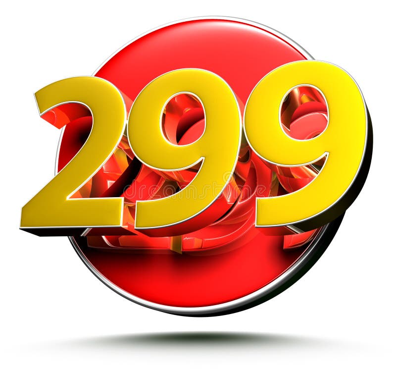 Number 299 3d. stock illustration. Illustration of digital - 194499709