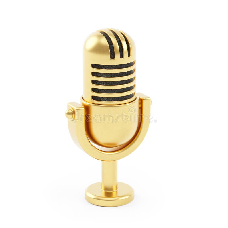 Golden Microphone Speech Stock Illustrations – 1,167 Golden Microphone ...