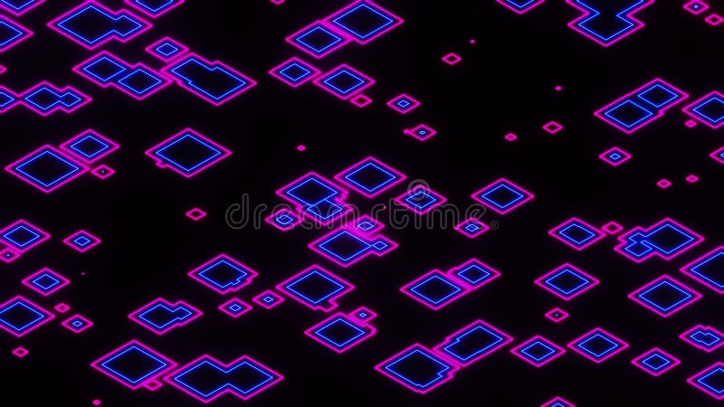 3D Illustration Graphic of Abstract Pink and Blue Color Square Shape ...