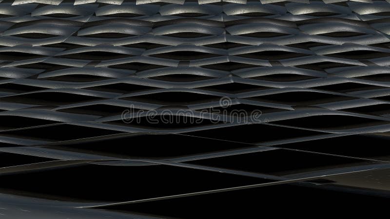 3D Illustration Graphics of Abstract Unique Pattern Metallic Structure ...