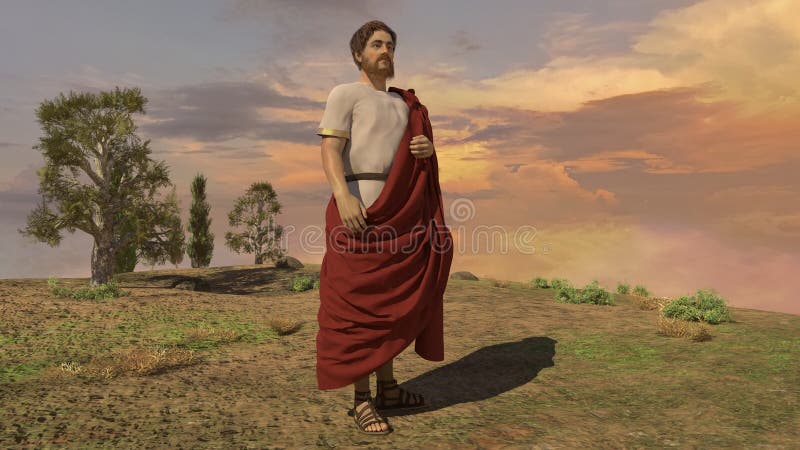 The Greek Philosopher Plato Stock Illustration - Illustration of ...