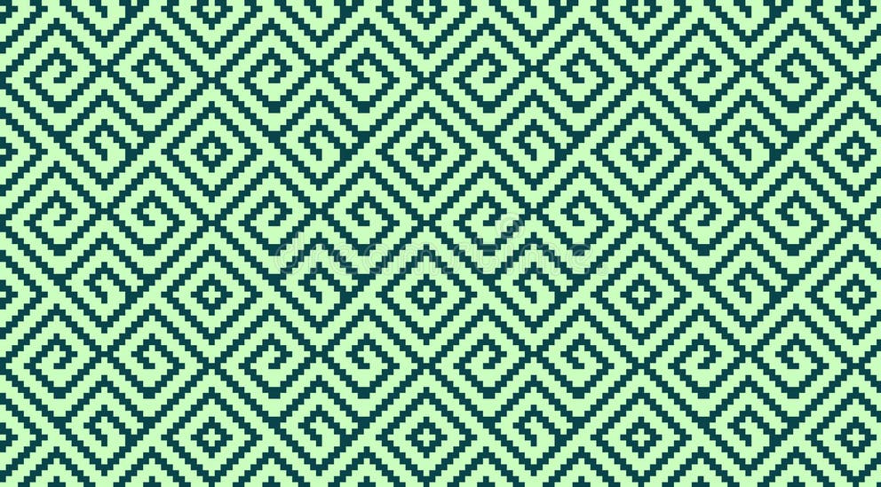 3D Illustration of a Green African Pattern Stock Illustration ...