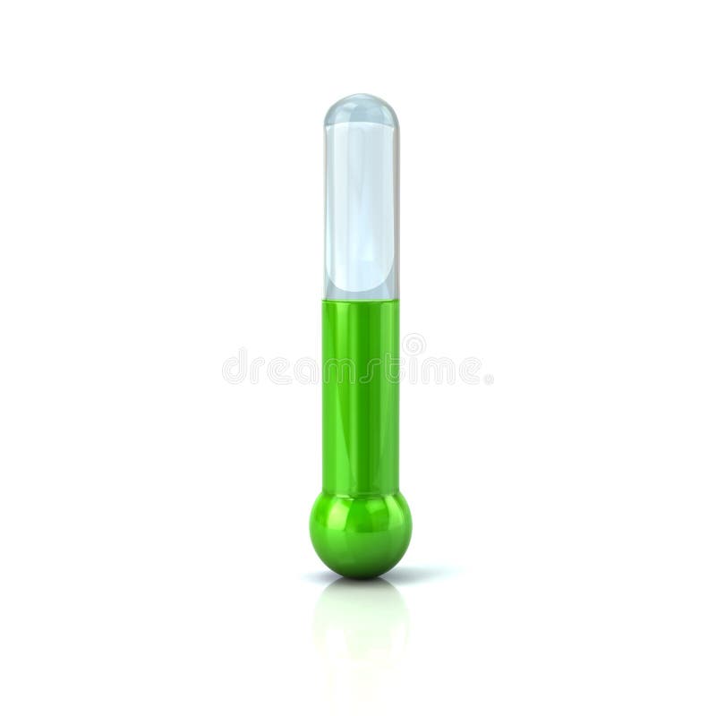 Green Thermometer With Earth, Conceptual Ecology Icon On White ...