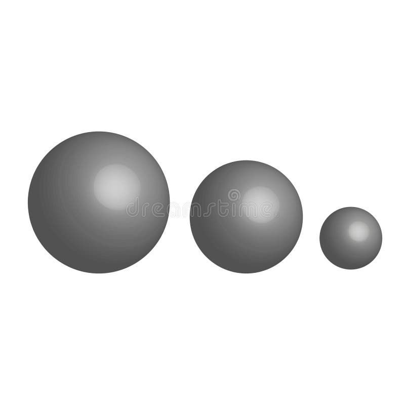 3d Illustration with Grey Balls. Graphic Element. Vector Illustration ...