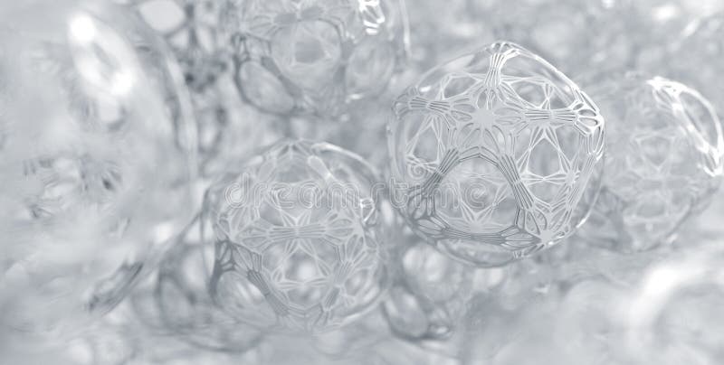 Abstract Delicate Metal Objects Background Stock Illustration ...