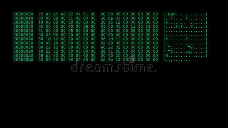 Hacker Code Running Down a Computer Screen Terminal Stock Illustration ...