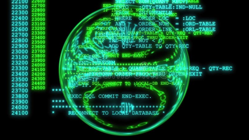 Hacker Code Working on a Computer Screen Terminal Stock Illustration - Illustration of typing ...