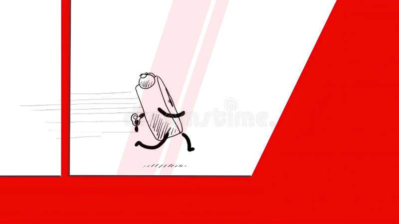 Hand Drawn , Fast Running Clock Stock Illustration - Illustration of ...