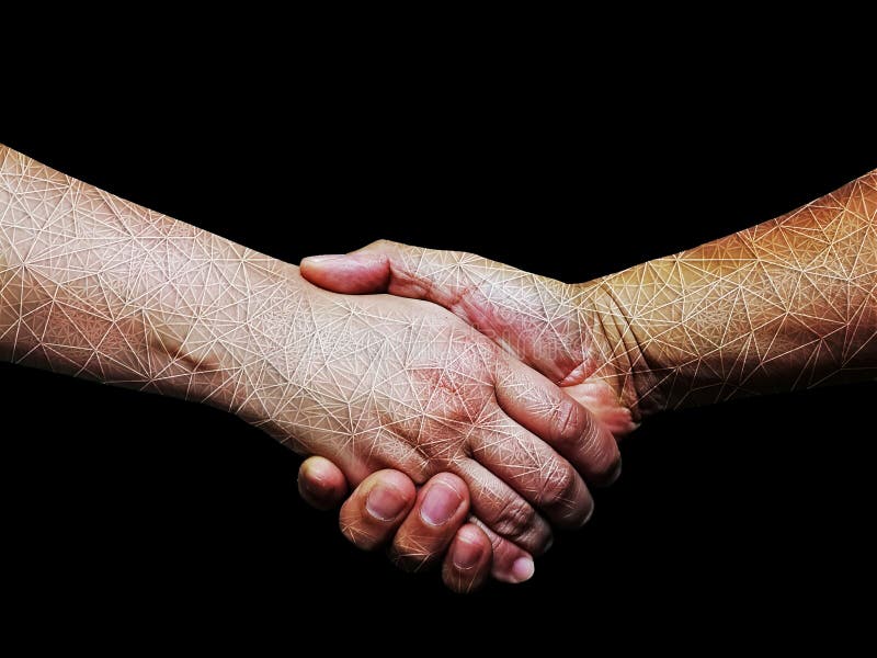 Combining Image Effects with Handshake Gestures Stock Illustration ...
