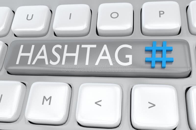 HASHTAG - internet concept stock illustration. Illustration of button ...