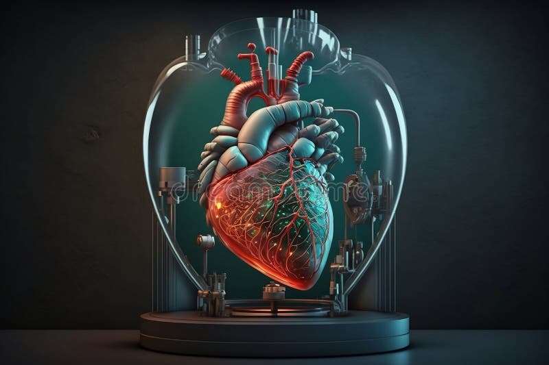 3D Illustration of Heart Research, Medical Concept. Stock Illustration ...