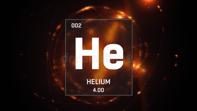 Helium As Element 2 of the Periodic Table 3D Illustration on Grey ...