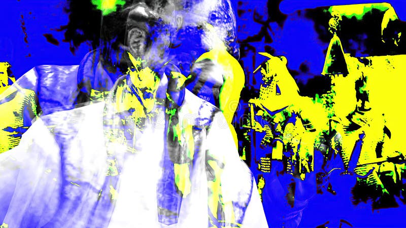 Horror Zombie with Effects stock illustration. Illustration of demon ...