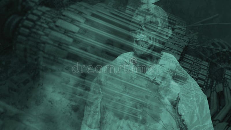 Horror Zombie with Scary Effects Stock Illustration - Illustration of ...