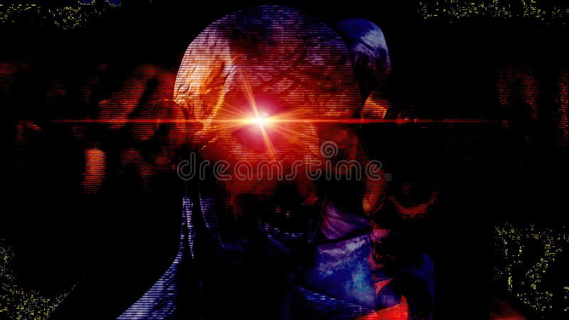 Horror Zombie with Scary Effects Stock Illustration - Illustration of ...