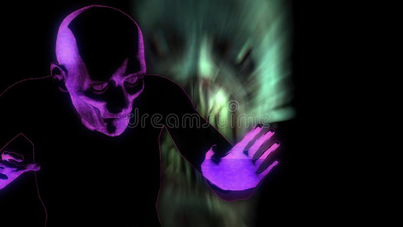 Horror Zombie with Scary Effects Stock Illustration - Illustration of ...