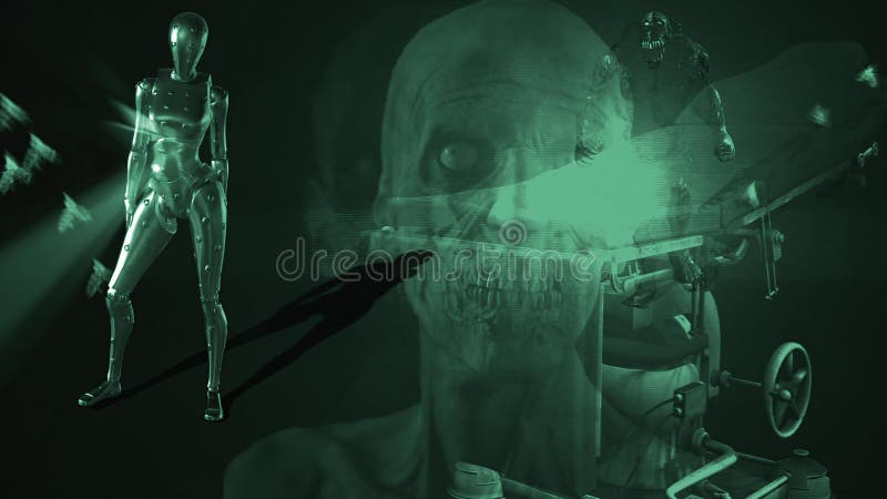 Horror Zombie with Scary Effects Stock Illustration - Illustration of ...