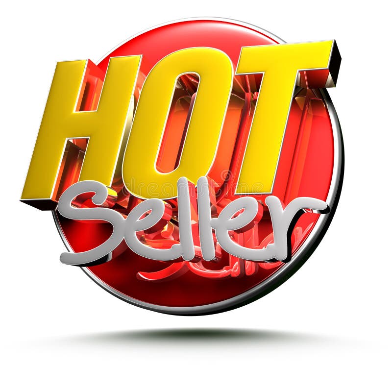 Hot seller 3d. stock illustration. Illustration of product - 190124658