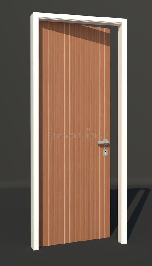 Wood Grain HPL (High Pressure Laminate) Door, in 3D Illustrations Stock ...