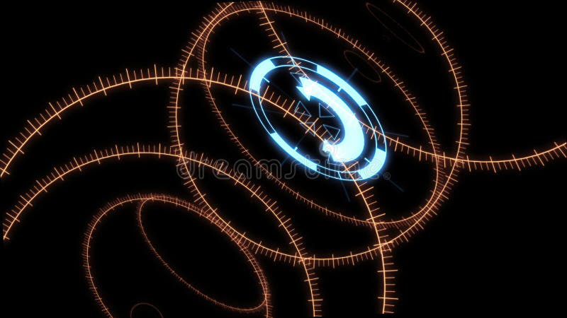 HUD Element in Hologram Style with Light Stock Illustration ...